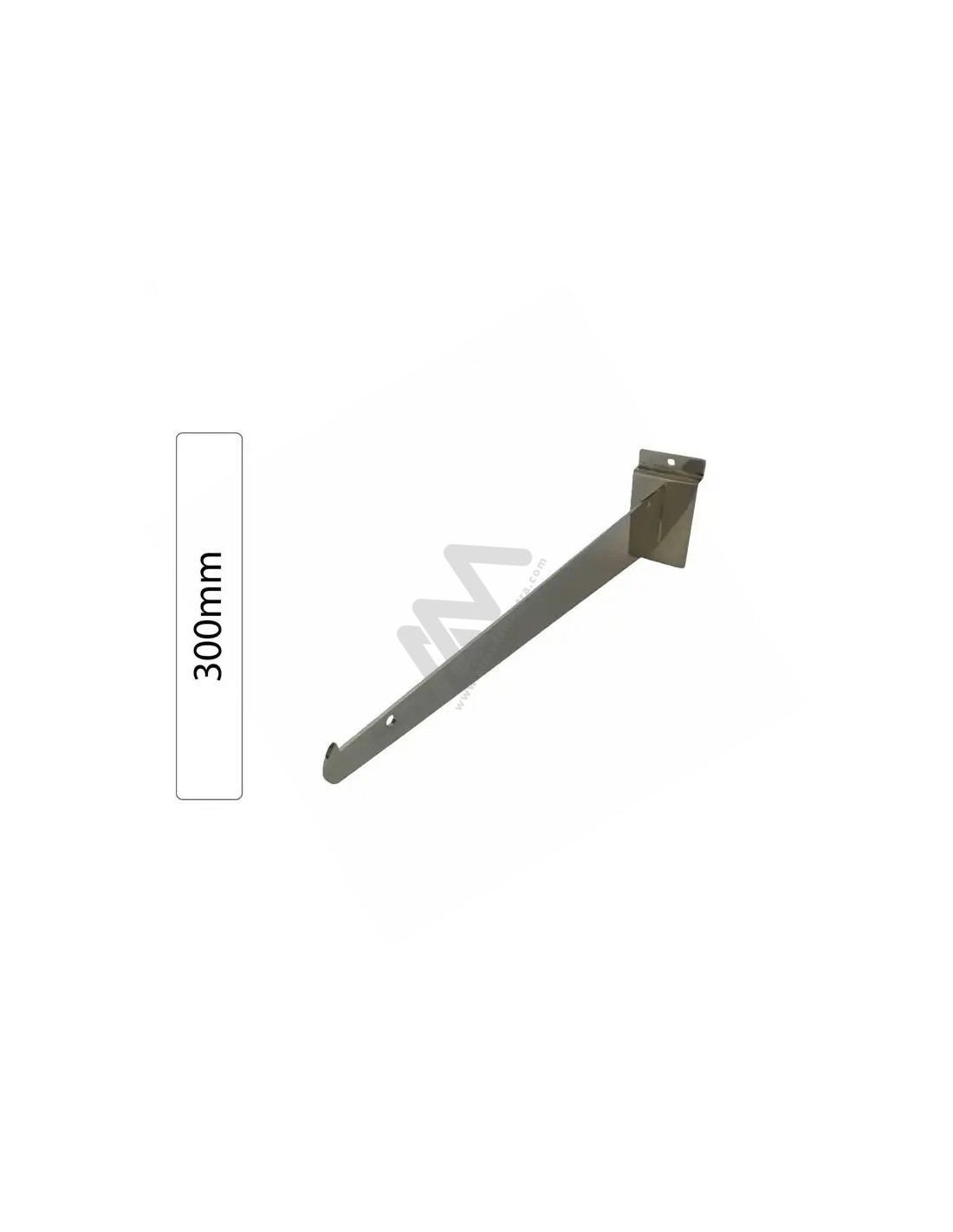 Slatwall Chromed bracket support 300mm