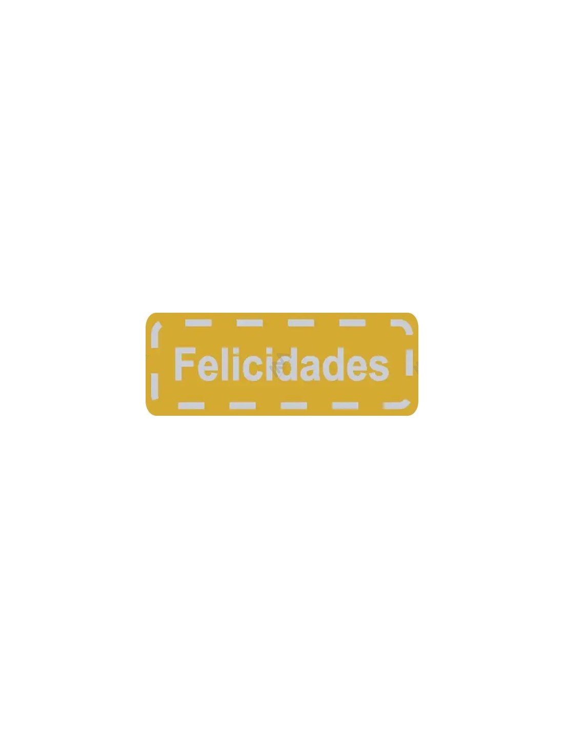 Roll with 200 Sticker Labels "Felicidades" - Gold