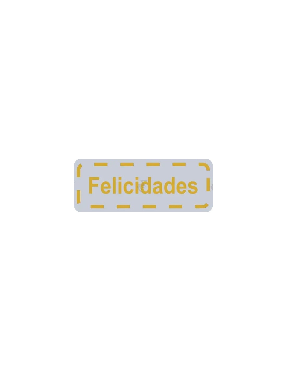 Roll with 200 Sticker Labels "Felicidades" - Silver