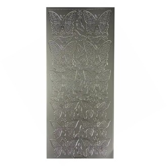 Laser Labels Sheet BLISTER "Butterflies" Silver