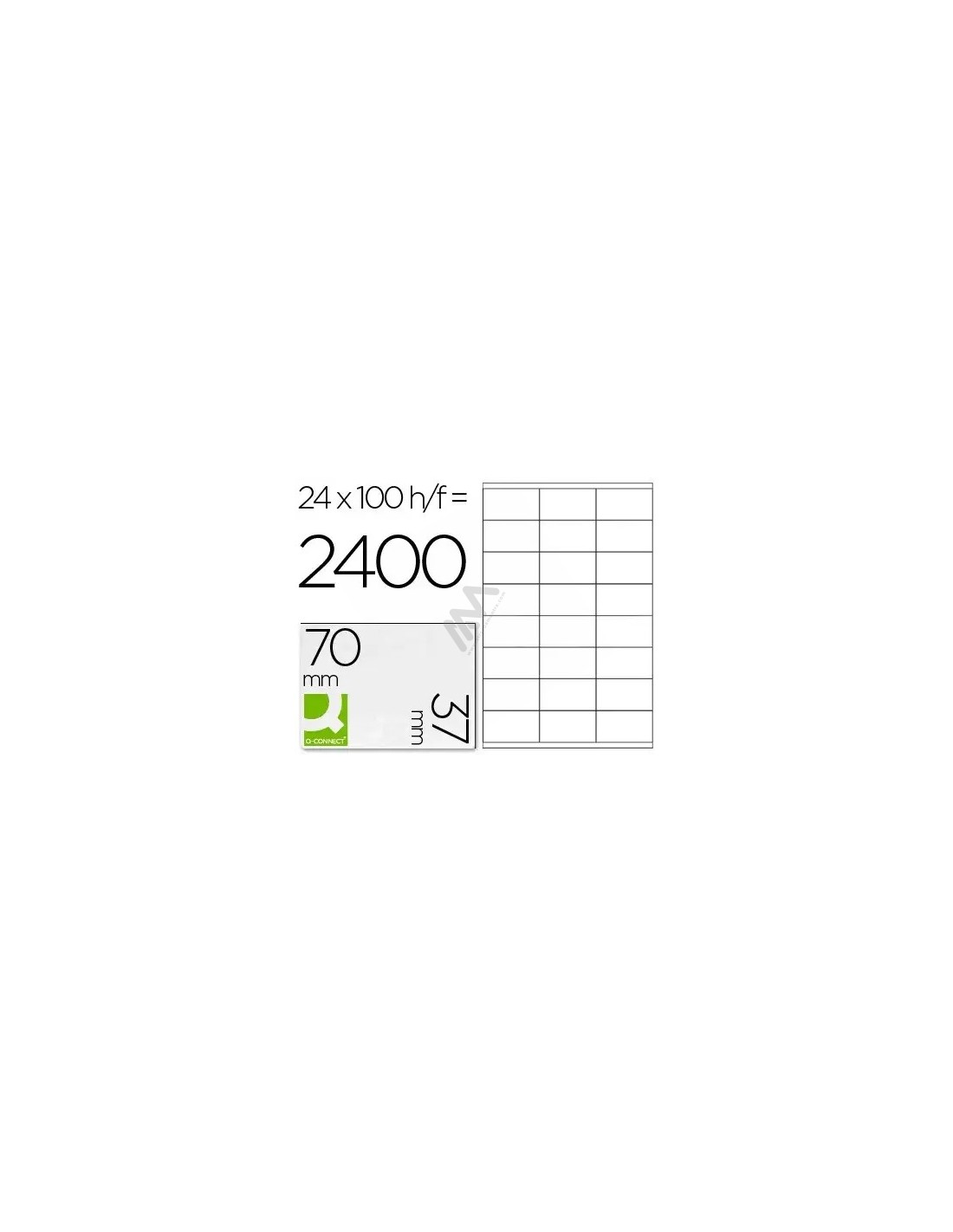 Adhesive labels q-connect A4 70 x 37mm