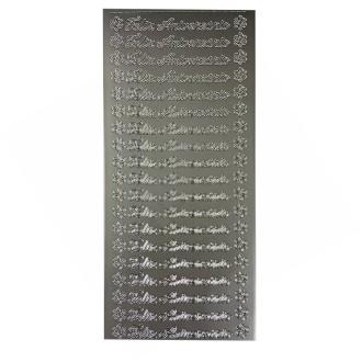 Laser Labels Sheet BLISTER "Feliz Aniversário" Silver