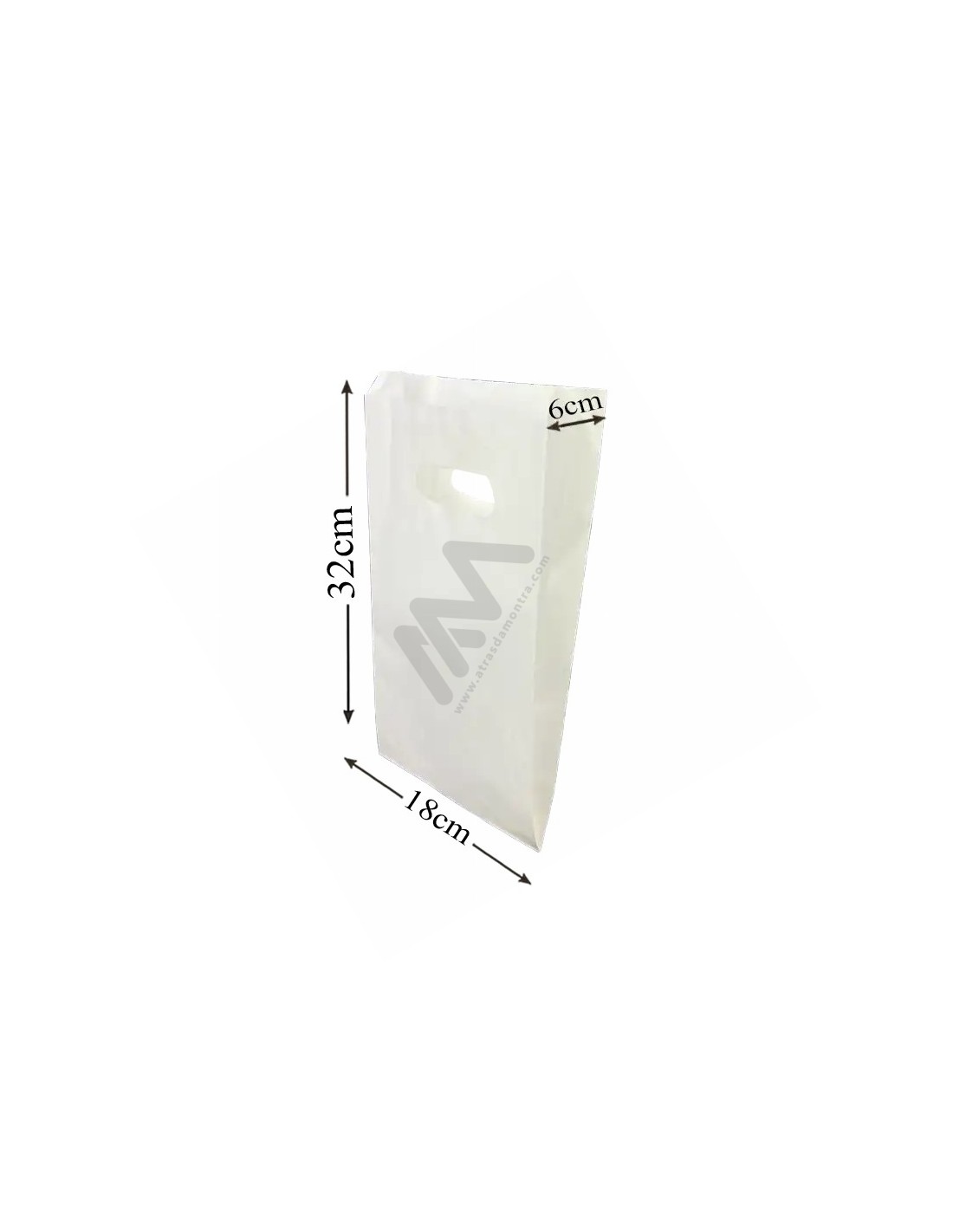 White Handle Paper Bags 18x32+6 - 25 units pack