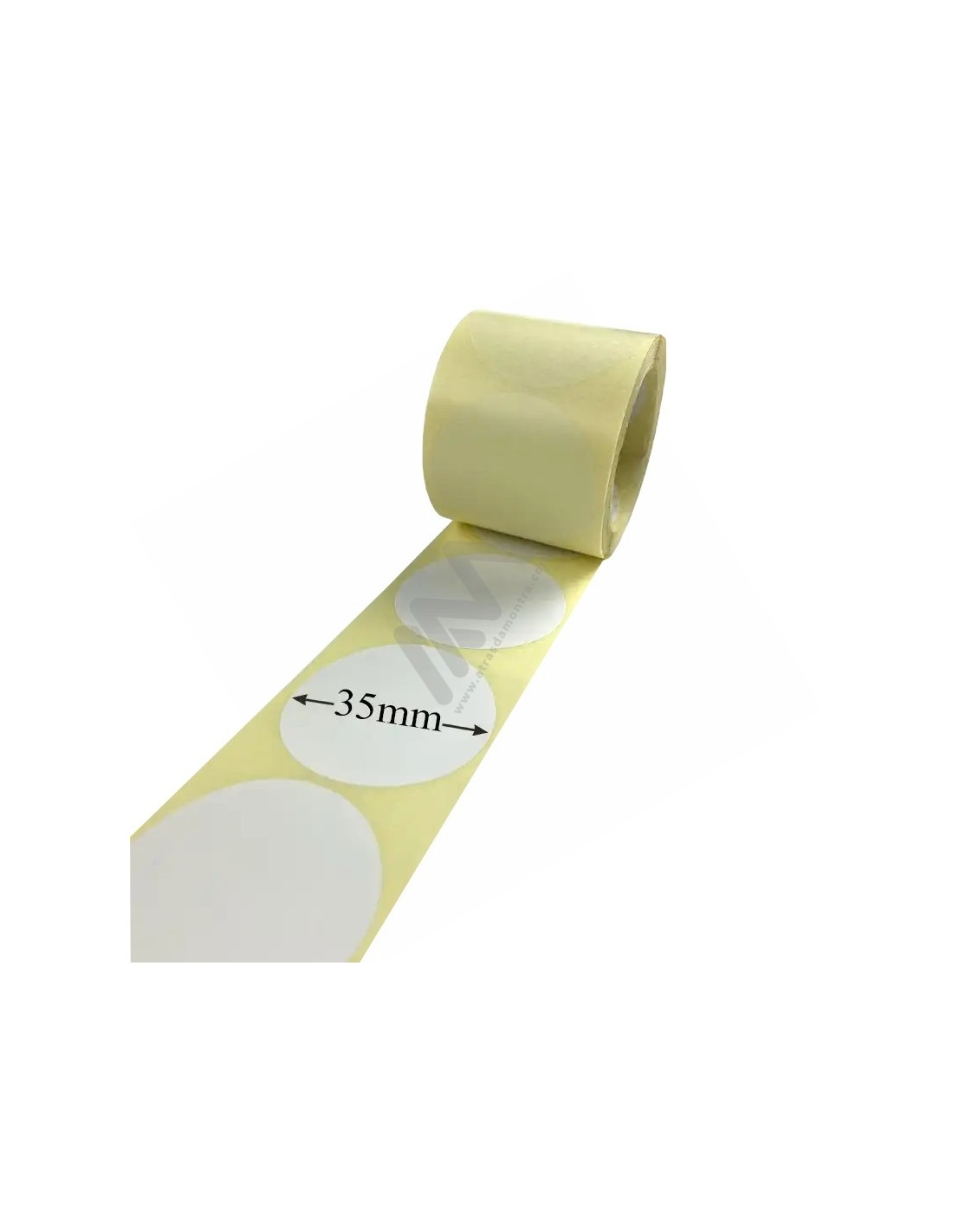 Roll with 200 White Sticker Labels Ø 35mm